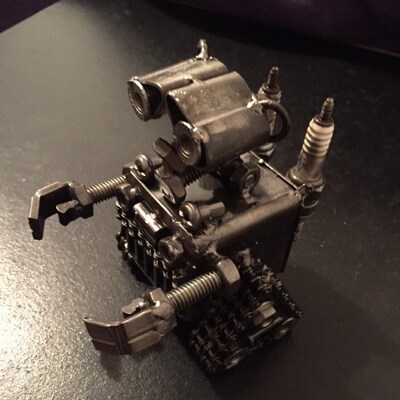 Recycled Metal Little Bot Sculpture by Kreatworks / Recycle Metal ...