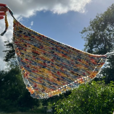 Knitting Pattern for Bandana Cottagecore Headscarf Kerchief Crochet-style - Etsy