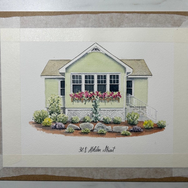 Custom Watercolor House Painting From Photo, Housewarming Gift - Etsy