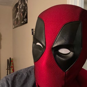 X-force Grey Deadpool Costume Cosplay Mask With Magnetic Eyes - Etsy