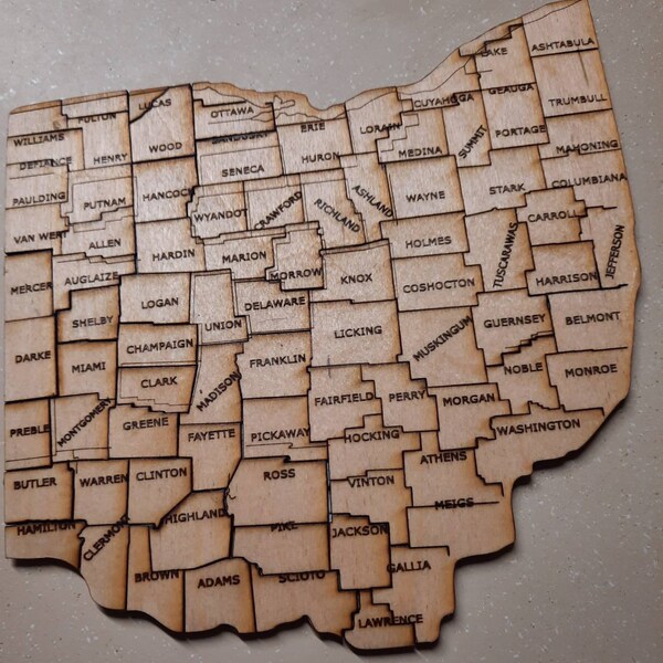 Digital State of Utah With Counties Map SVG, PDF, DXF, & Eps Puzzle ...