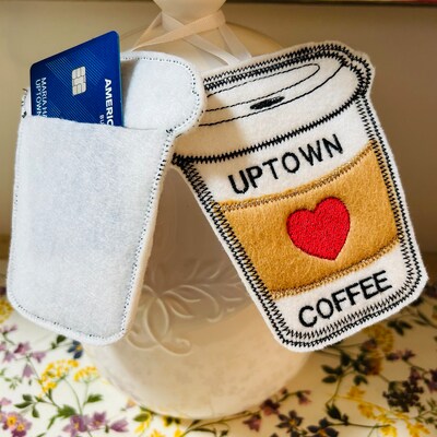 Coffee to Go Cup Java Gift Card Holder Christmas Ornament in the Hoop ...