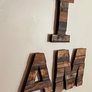 Large Wood Letters, Rustic Letter Cutout, Custom Wooden Wall Decor ...