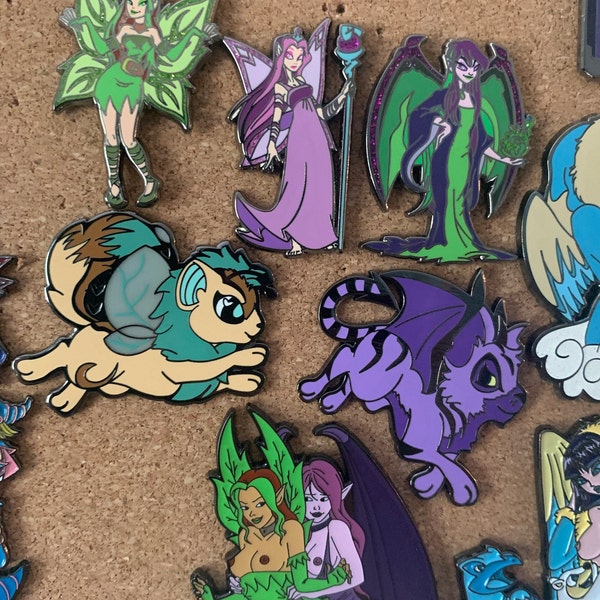Virtual Pets Enamel Pins - Plushie Shoyru / Draik, Darigan Kougra ...