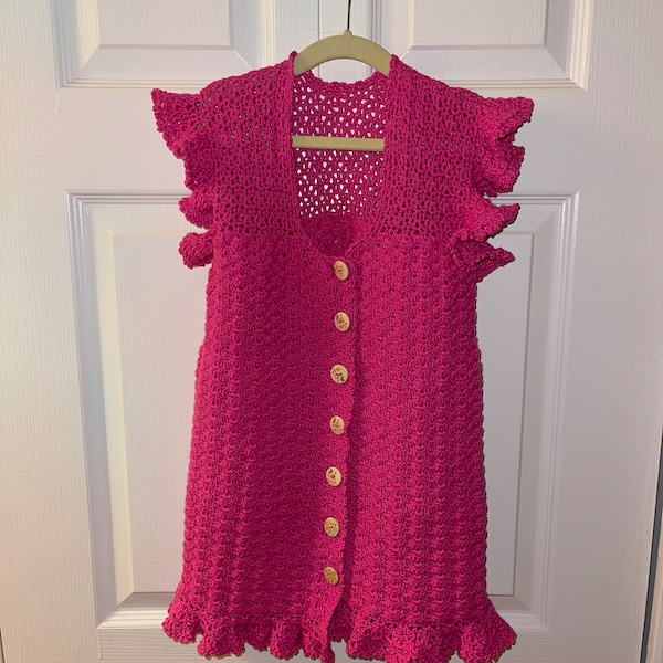 Crochet Dress PATTERN: Mountain Laurel // Boho Button Down Frock for ...
