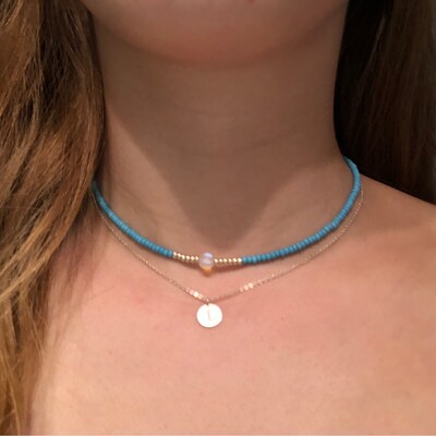 Native White VSCO Waterproof Beaded Choker Necklace, Surf Jewelry ...