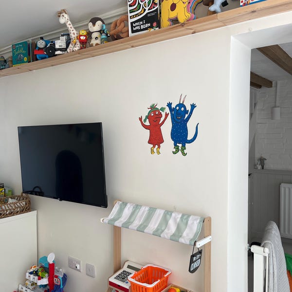 Personalised Teletubbies With Rainbow Wall Sticker, Teletubbies Wall ...