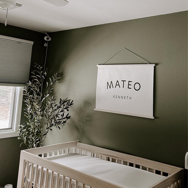 Personalized Canvas Sign Canvas Flag Last Name Sign Custom Family Name ...