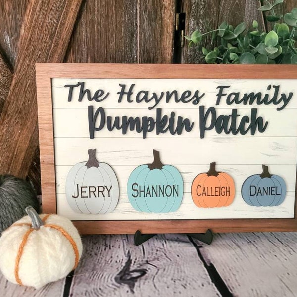 Pumpkin Patch Family Sign File SVG, Glowforge Fall, Luckyheartdesignsco ...