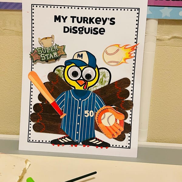 Disguise a Turkey Baseball Player, Turkey in Disguise Baseball Player ...