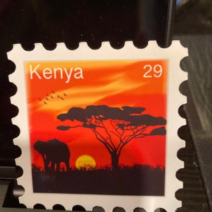 Angola Travel Stamp Sticker Sub-saharan Desert Southern - Etsy
