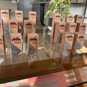 Personalised Wooden Eco Trophy Award MIZZEN Personalized - Etsy