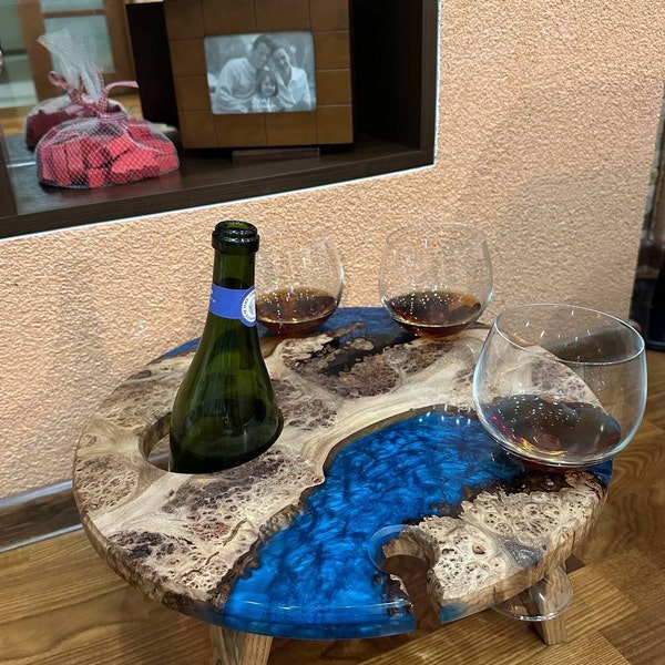 Wine Cork Epoxy Resin Coffee Table: Handmade Art Deco Accent - Etsy