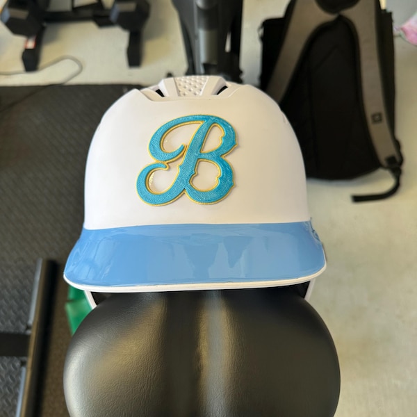 Custom 3D Baseball Helmet Decals - 3D Printed Team Logo & Number Raised ...