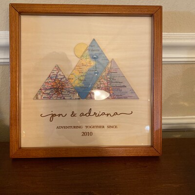 Anniversary Gifts, Wood Anniversary Gift for Her, Custom City Map ...