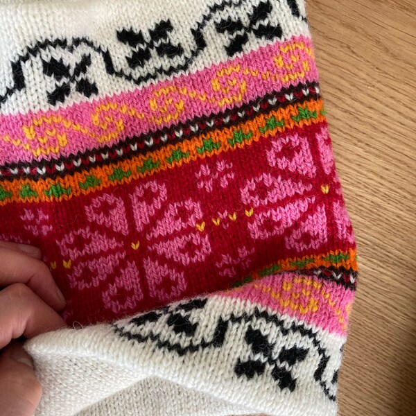 Knitted Neck Warmer With Multicolor Muhu Pattern, Nice Cowl for ...
