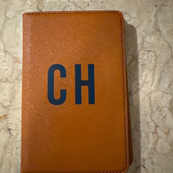 Shadow Monogram Passport Holder // Monogrammed Passport Cover ...