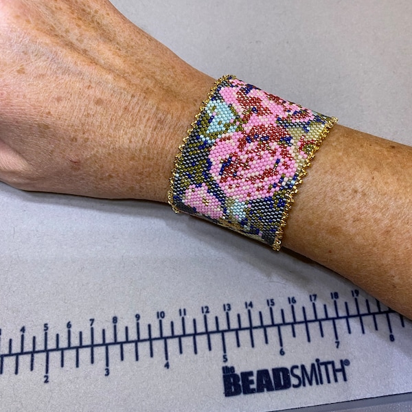 Alphabet Letters A-Z Font Peyote Stitch Cuff Bracelet Beading Pattern ...