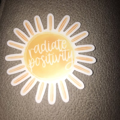 Radiate Positivity Watercolor Sun Sticker, 3x3 In. - Etsy