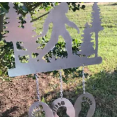 Big Foot Wind Chime, Sasquatch Wind Chime Big Foot Yard Art, Sasquatch ...