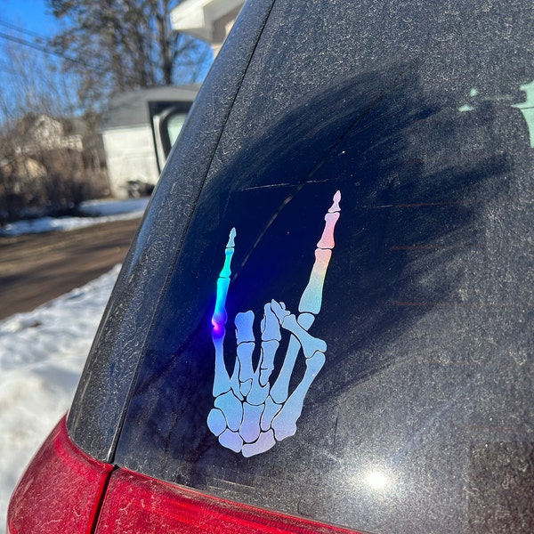 Skull Hand | Rock on Sign | Skeleton Hand Rock on | Skull Hand Vinyl ...