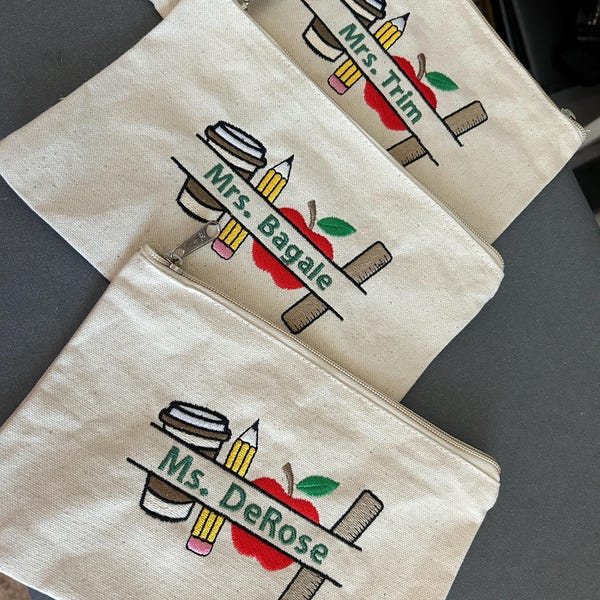 Teacher Embroidery Design, 3 Sizes, Instant Download - Etsy