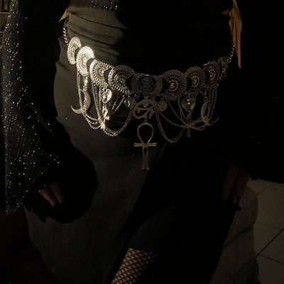 Egyptian Lemurian Ankh Hip Chain Belt Egyptian Belt Occult Goth Gothic ...