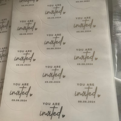 Birthday Party Foiled Stickers, Personalized Foiled Birthday Stickers ...