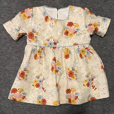 Girl Linen Dress Sewing Pattern PDF, 1-9 Years, Instant Download, Short ...