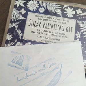 DIY Solar Printing Kit , Craft Kit , Cyanotype , Kit , Solar Printing ...