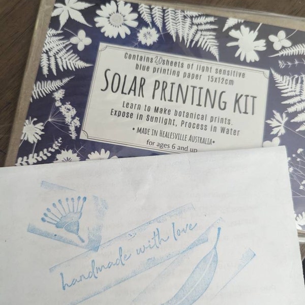 DIY Solar Printing Kit , Craft Kit , Cyanotype , Kit , Solar Printing ...