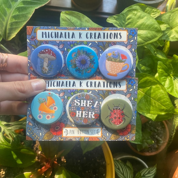 CHOOSE - Button Pack (3, 6, 10 Buttons) | Cute Pin Pack | Button Pins ...