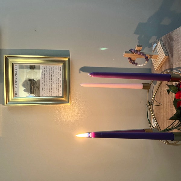 Wooden Cross, 16” Stand up Cross, Cross With Base, Handmade Stand up ...