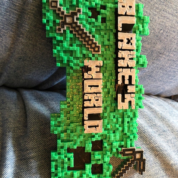 3D Minecraft Door Sign - Etsy