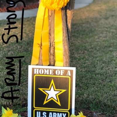 YELLOW RIBBON Deployment BOW Weatherproof for the Troops 6 - Etsy