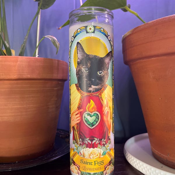 Custom Prayer Candle: Personalized Saint Selfie Gift - Etsy