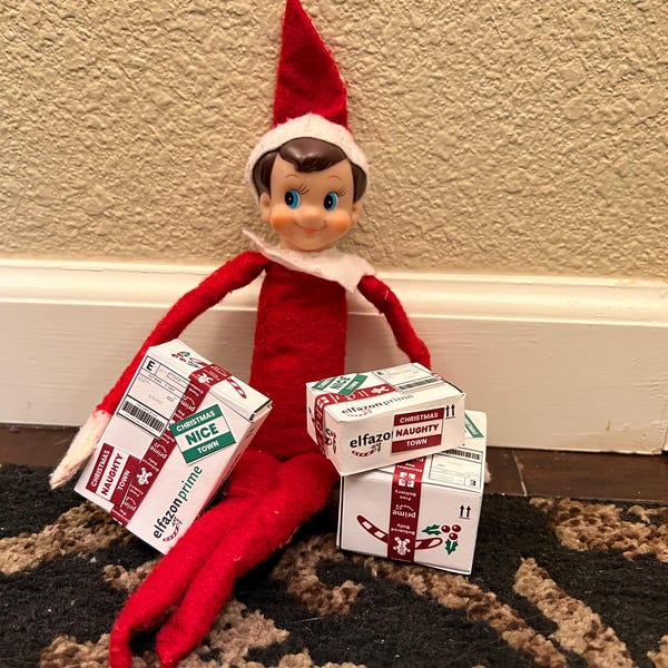 Instant Download Printable Christmas Elf Prop Miniature Elfazon Prime ...