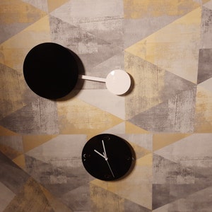 Bluntly Modern Design Solid Iroko Wood Grandfather Pendulum Wall Clock ...