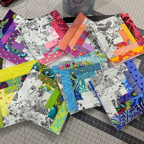 Tiny Log Cabin FPP Quilt Block PDF Pattern || Five Size Options ...