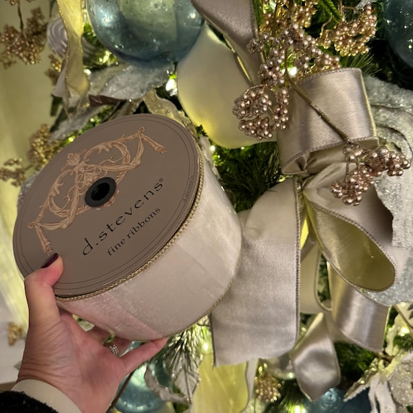 LUXE Designer Ribbon - 2.5" X 10yds Ribbon, Burgundy Velvet Ribbon ...