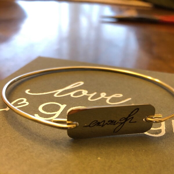 Handwriting Bracelet, Mother's Day Gift, Custom Signature Jewelry ...