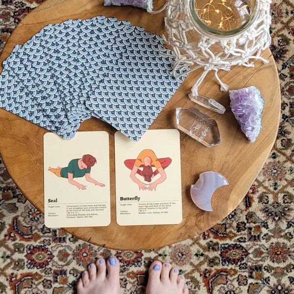 Yin Yoga Cards: Poses & Positions Practice Set With Instructions - Etsy