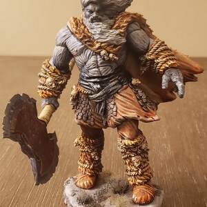 Orc Orog / Half-orc Fighter Barbarian DND Resin 28mm Scale Dungeons ...