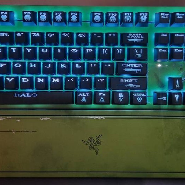 Halo Theme Backlit Keycap Set | Mechanical Keyboard Keycap Set for ...