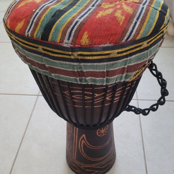 Handmade 20" Tall Deep Carved Djembe Bongo Drum MOON and STAR M15 ...