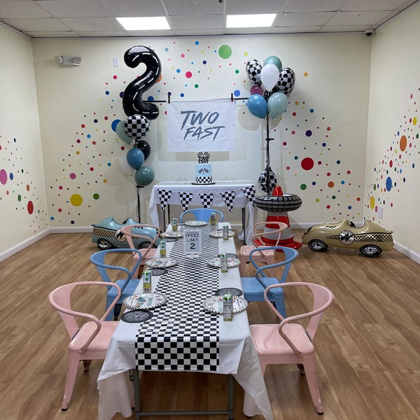 Two Fast Birthday Backdrop, Two Fast Birthday Banner, Race Car Birthday ...