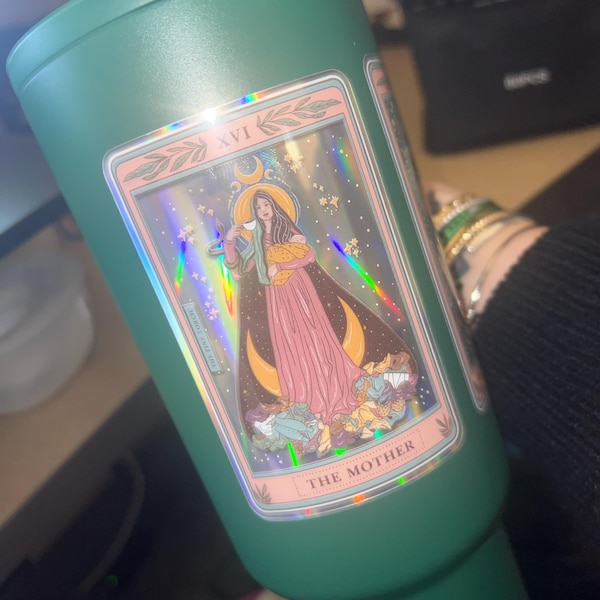 The Mother Tarot Card Holographic Sticker, Mom Life Tarot Waterproof ...