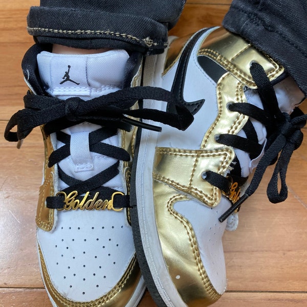 Custom Name Lace Locks, 18K Gold Dubraes, Personalized Shoelace Locks ...