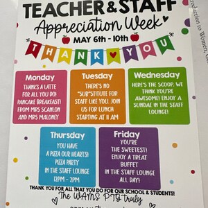 Teacher Appreciation Week Printable Teacher Appreciation Gift Thank You ...