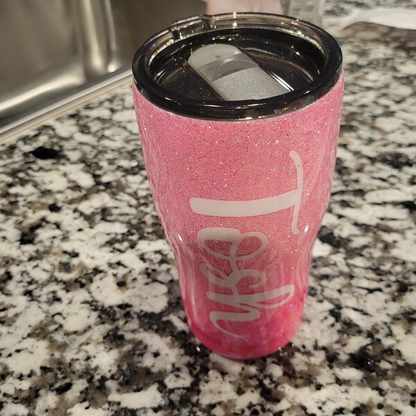 Pink Ombré Glitter Tumbler - Etsy